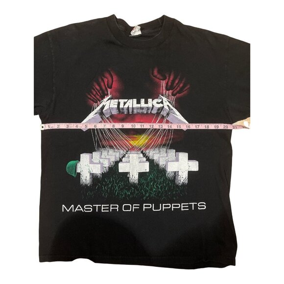 all style | Shirts | Vintage Metallica Master Of Puppets Tshirt 994 Giant Label Large Grc | Poshmark